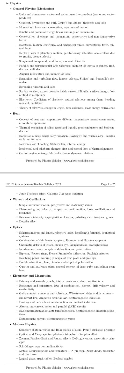 [UPPSC] UP LT Grade Science Syllabus PDF Download | New Pattern: [Pre + Mains] Syllabus In Hindi ...